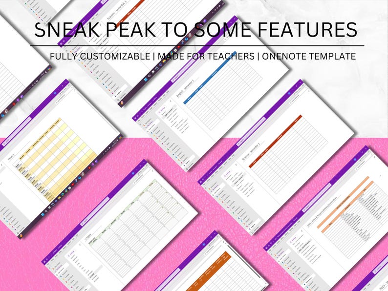 Onenote Teacher Planner Classroom Organization Template Editable Lesson ...