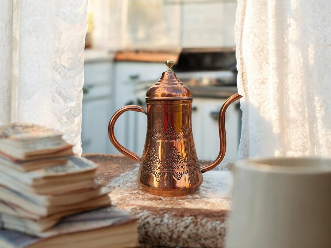 Copper Oil Bottle, %100 Pure Copper Oil Bottle,500 Ml, Copper Jug, Oil ...