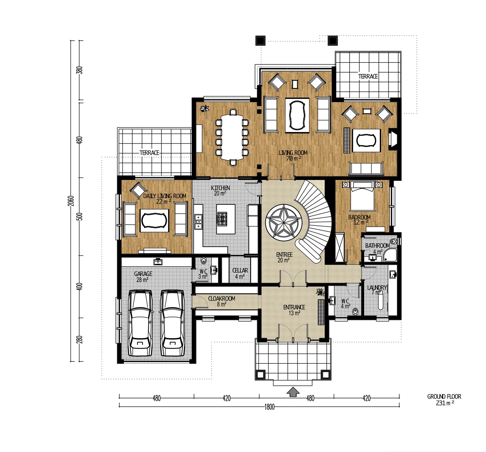 Custom Detailed 3D Floor Plan, Architectural Furniture Layout Plan ...