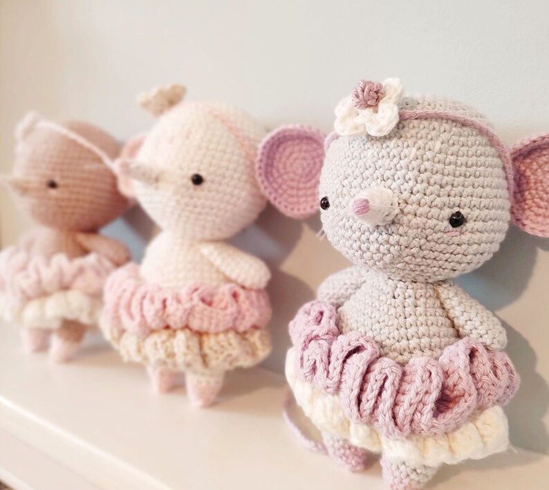 Baloona the Mouse Crochet Pattern. Instant PDF Download. Cute Amigurumi ...