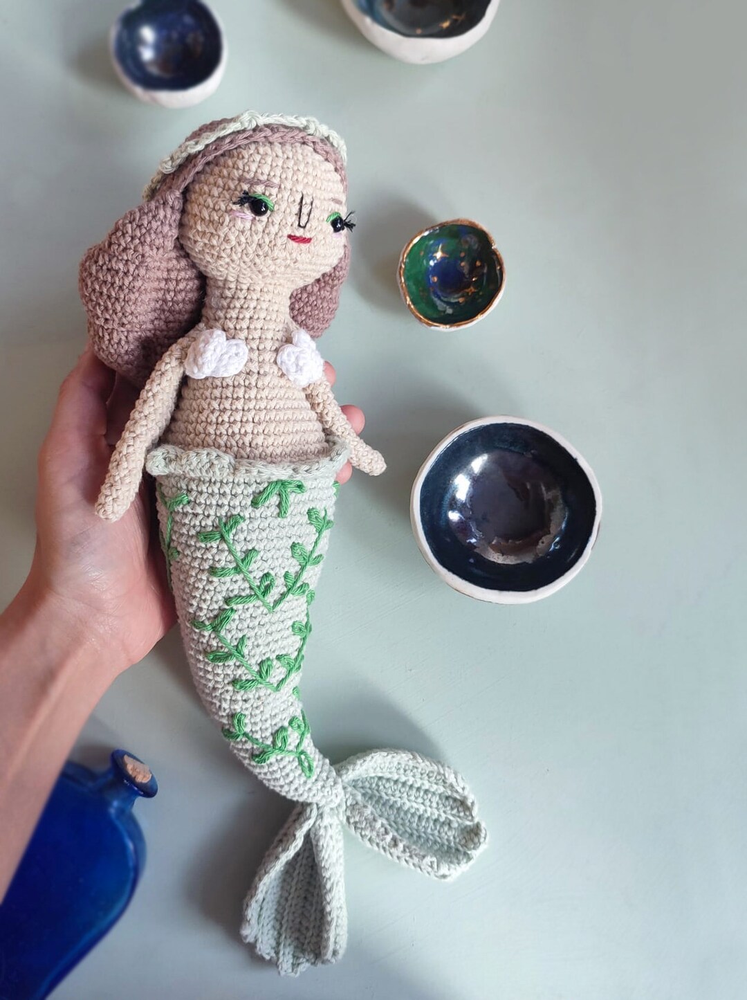 Margot the Mermaid Crochet Pattern. Instant PDF Download. Cute Mermaid ...