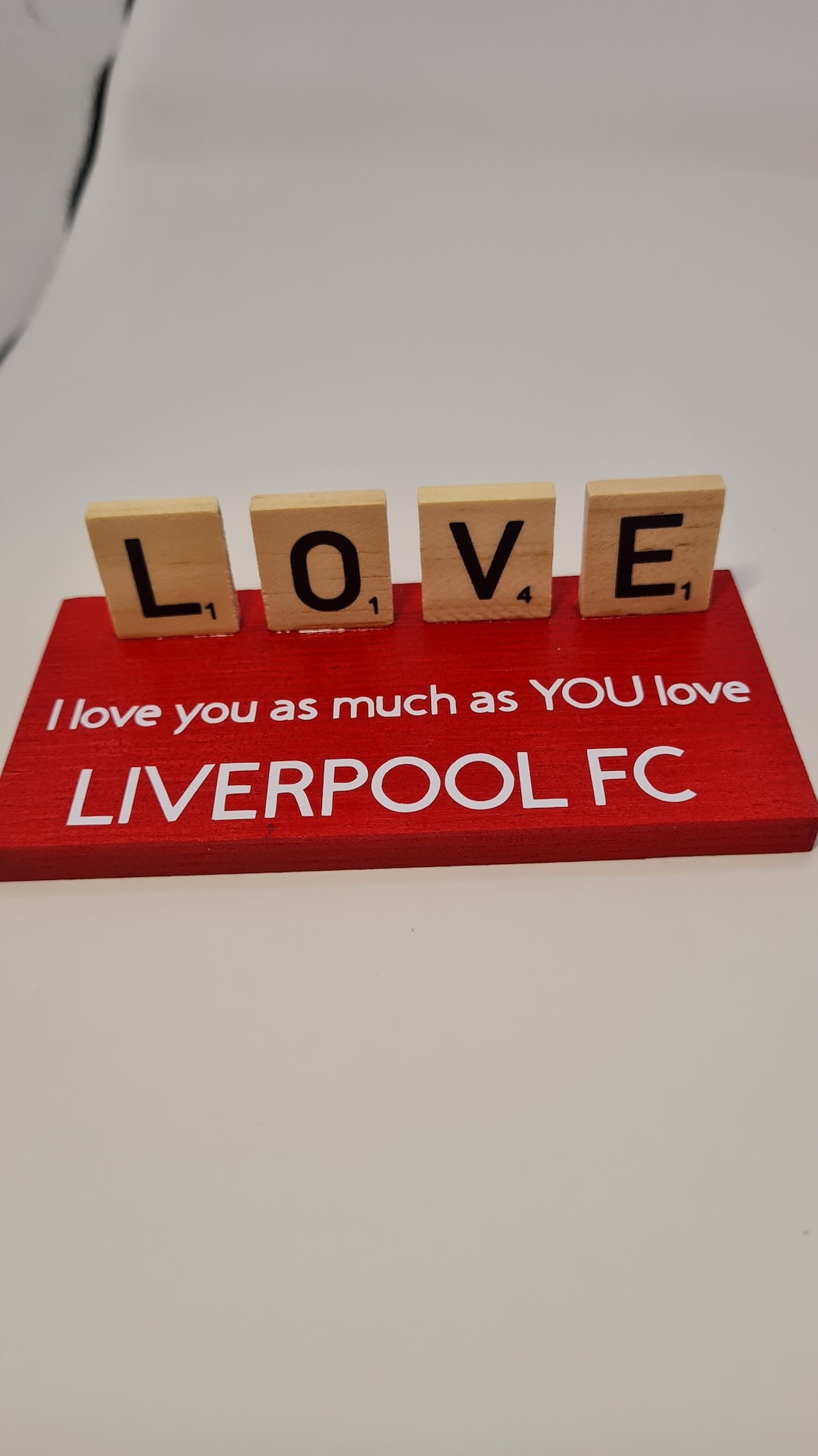 Liverpool FC Love: Personalised Desk Sign - Perfect Birthday Christmas or Anniversary Gift for ...