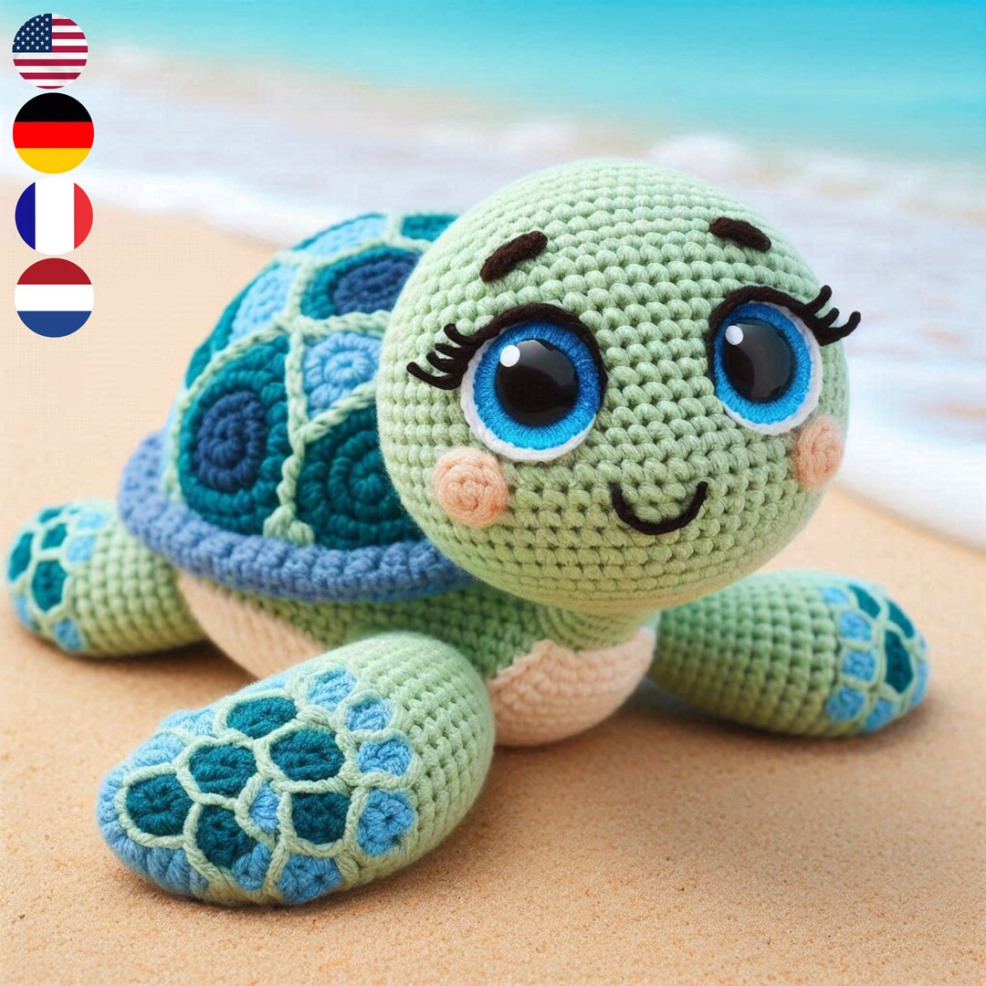 Amigurumi Sea Turtle Crochet Pattern PDF Multi-language Guide english ...