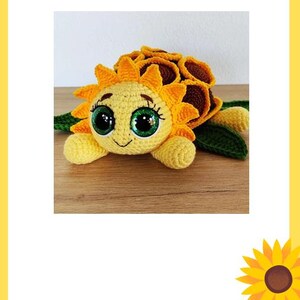 Sunflower Turtle Crochet Pattern - Cute Floral Amigurumi in English ...