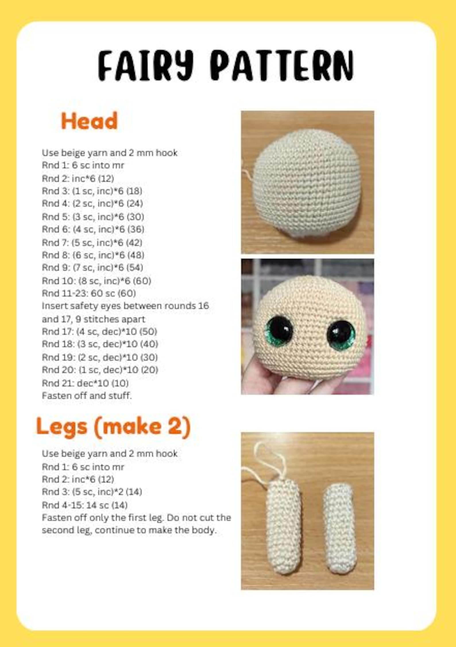 Solara the Sunflower Fairy Crochet Pattern – Whimsical Amigurumi Doll ...