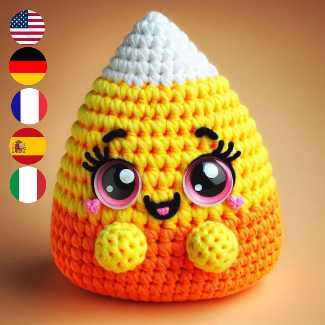 Candy Corn Cuddles Amigurumi Crochet Pattern Multi-language Guide ...