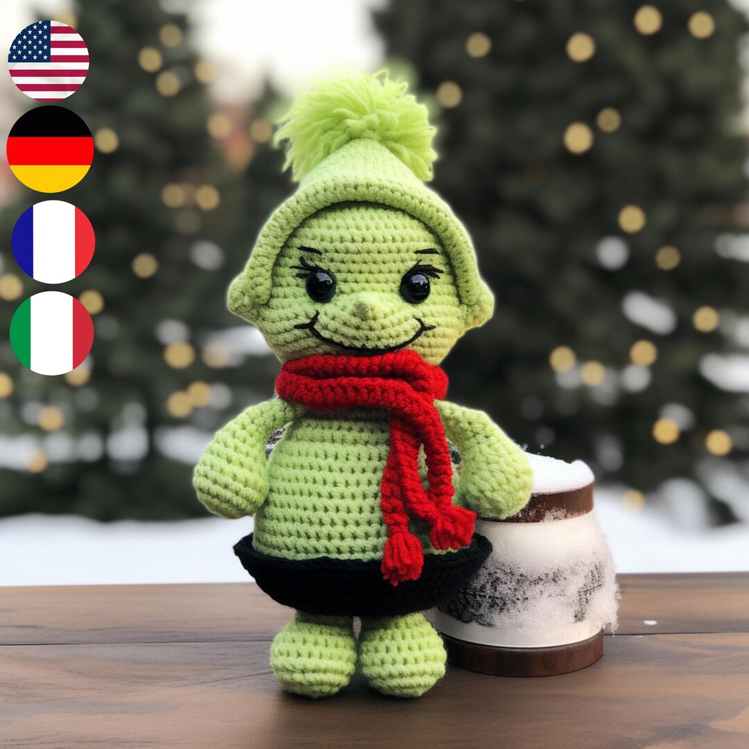 Grinch Amigurumi Crochet Pattern Multi-language Guide (english, French ...
