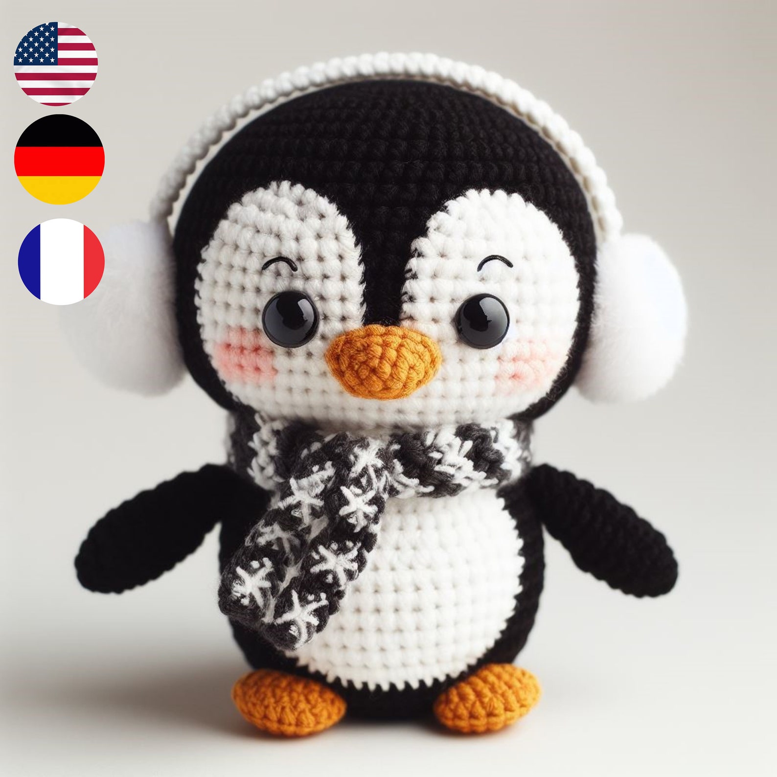 Penguin Crochet Pattern, Amigurumi Toy, Handmade Craft, Häkelmuster ...