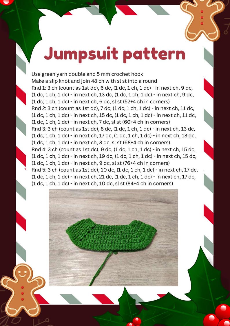 Elf Jumpsuit Multi-language Guide (english, French, German, Italian) - Etsy