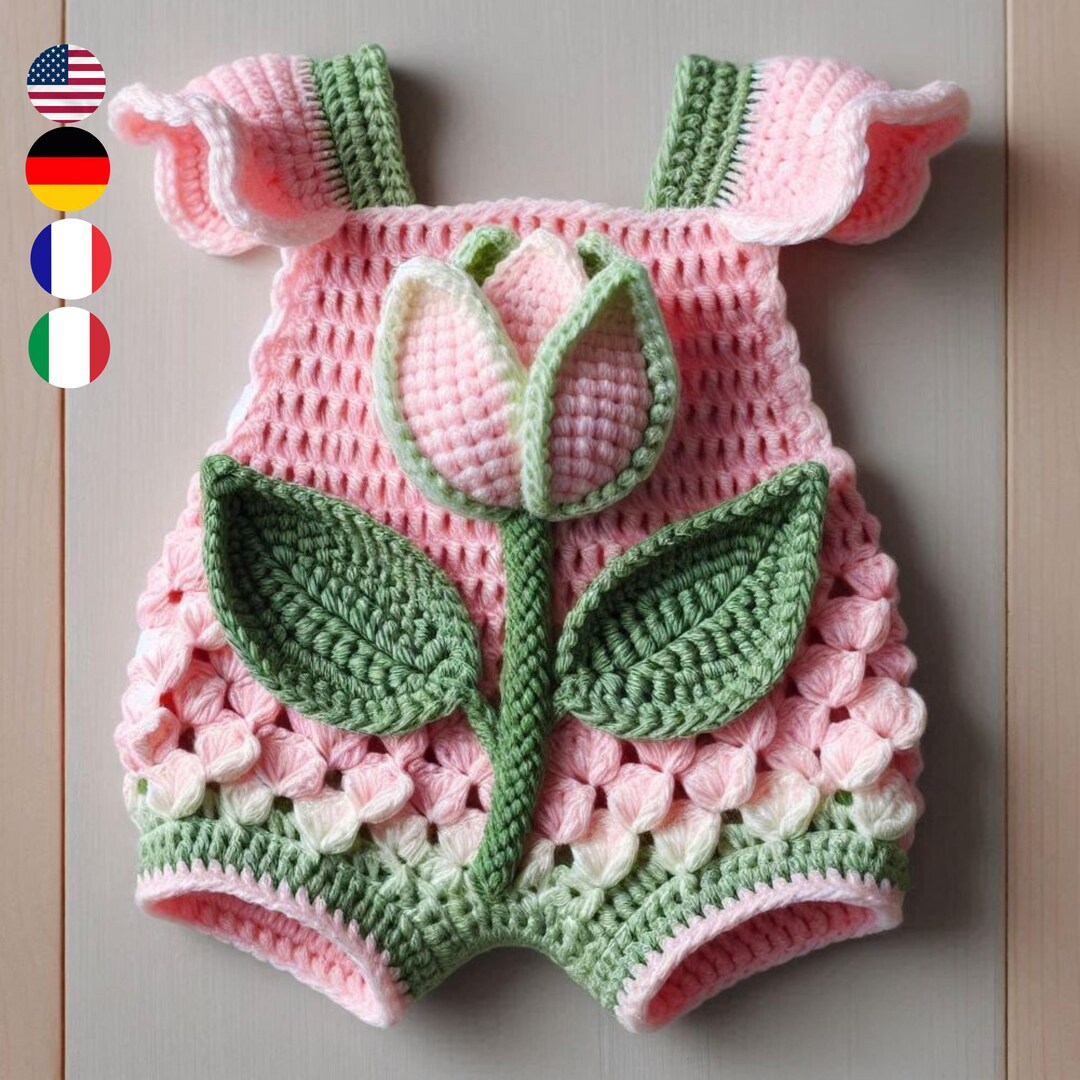 Tulip Jumpsuit Crochet Pattern - Adorable Baby Outfit in English ...