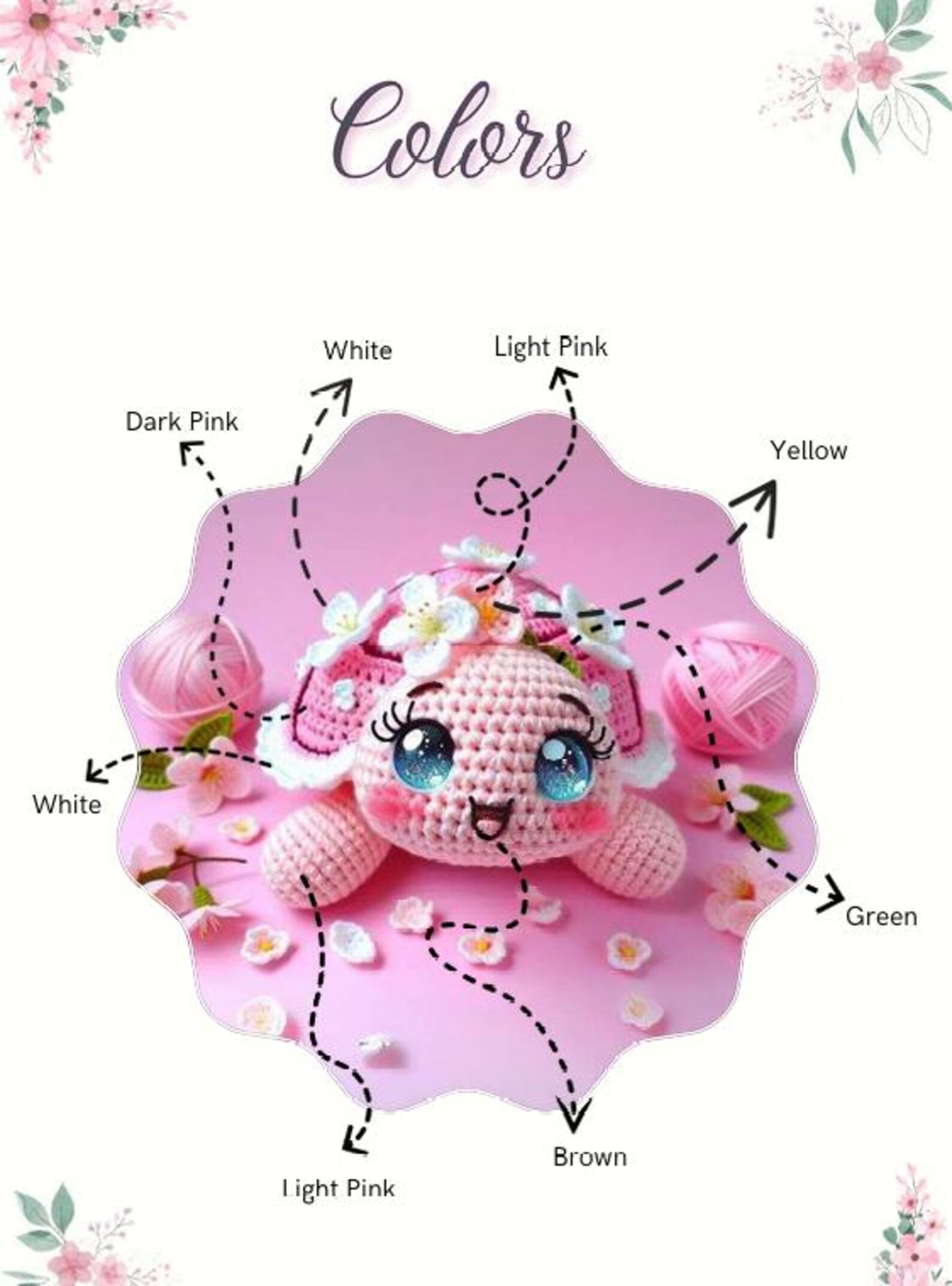 Blossom the Sakura Turtle Crochet Pattern - Adorable Amigurumi in ...