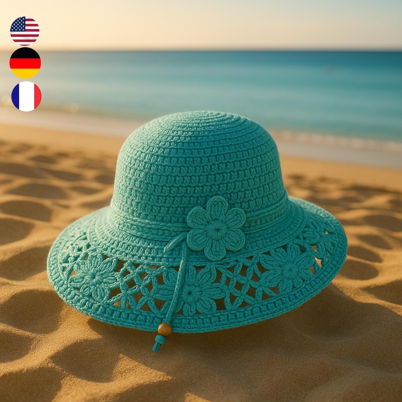 French Beach Sun Hat - Etsy