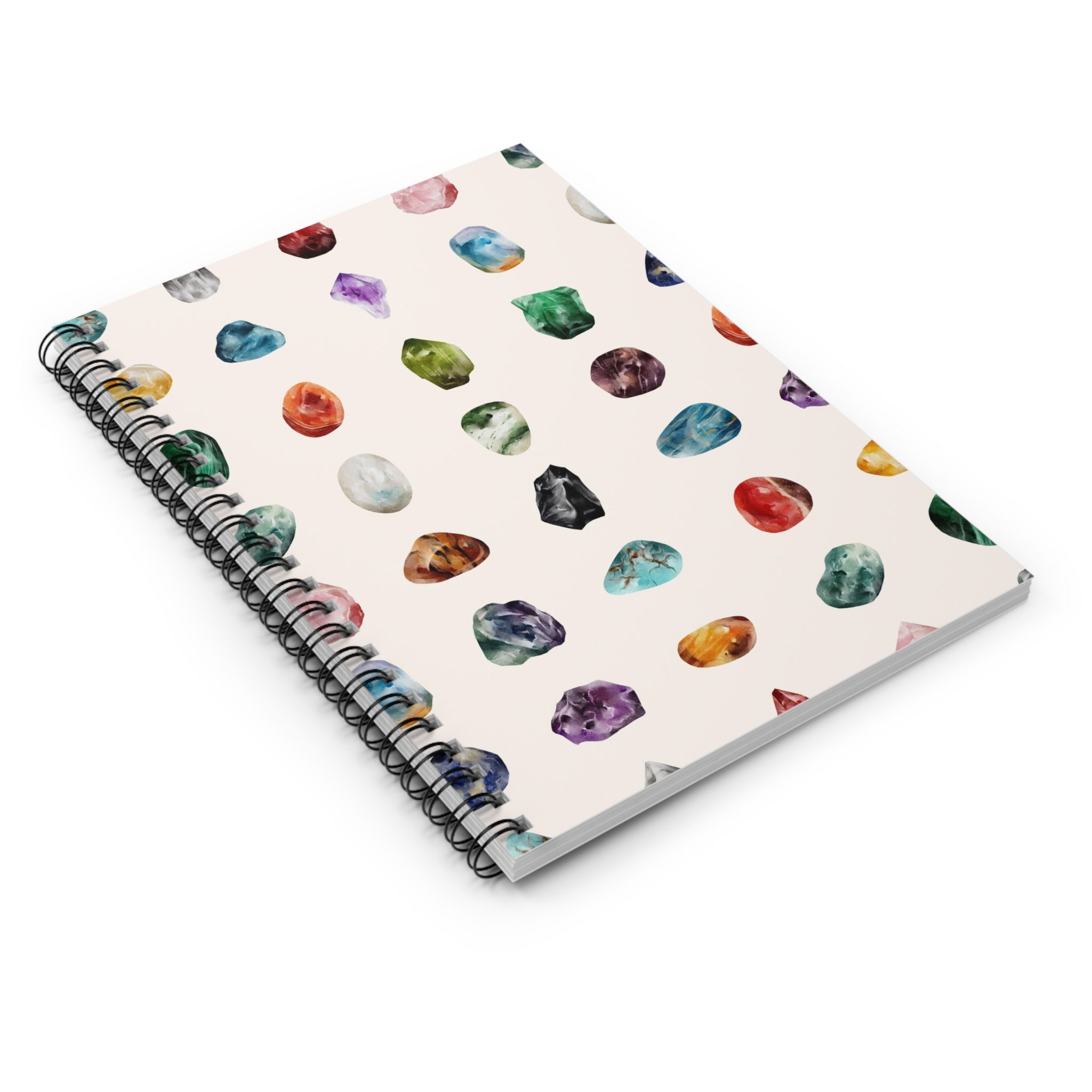 Planner Sketchbook Notebook ruled Line. Various Mineral Stones Pattern ...