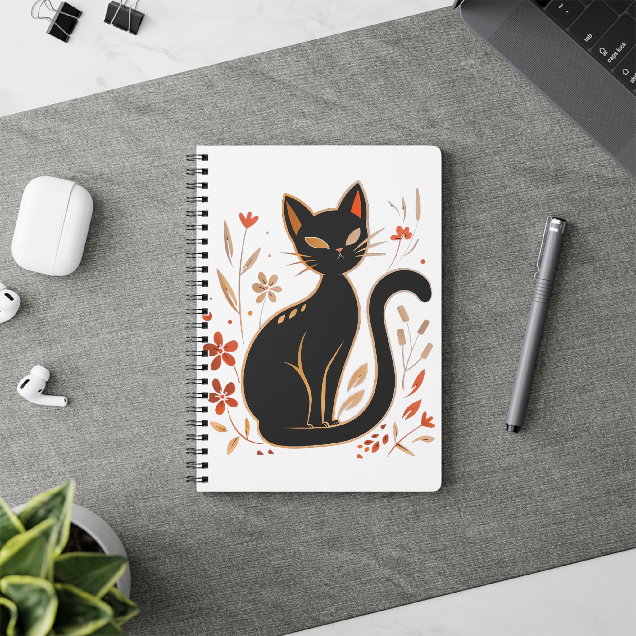 Black Cat Notebook.cat Notepad Cute Cat Lover Diary Catio Kitty Litter ...