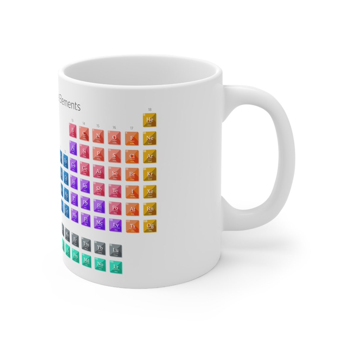 Periodic Table of Elements Coffee or Tea Mug.chemical Elements,atomic ...