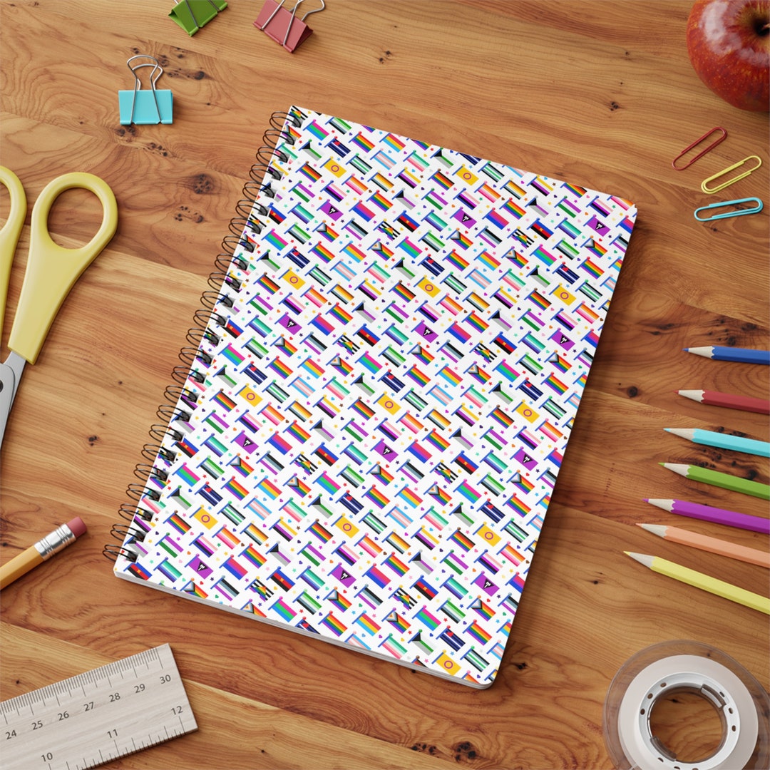 Pride Flags Notebook. LGBTQ Flag Progress Pride Flag Non Binary Flag ...