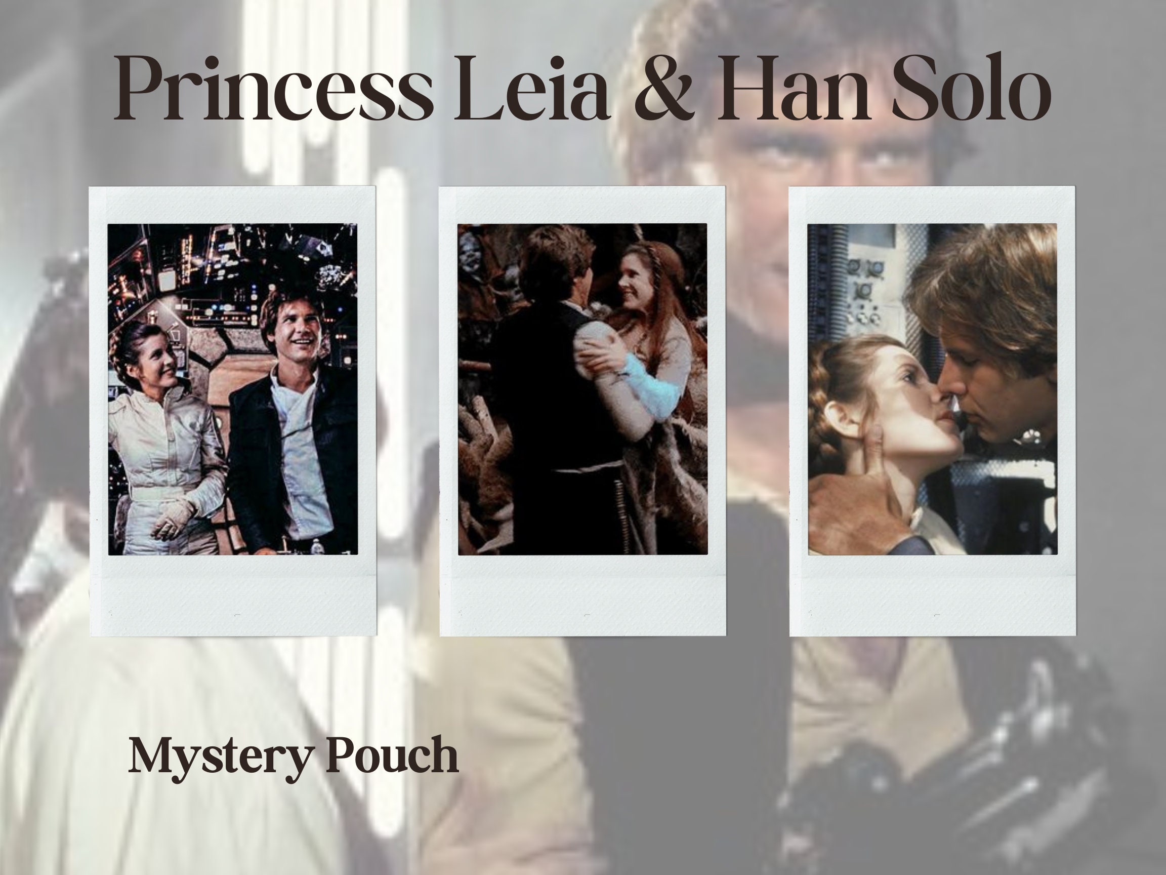 Princess Leia and Han Solo Set of 5 Polaroids Mystery Pouch Polaroid ...
