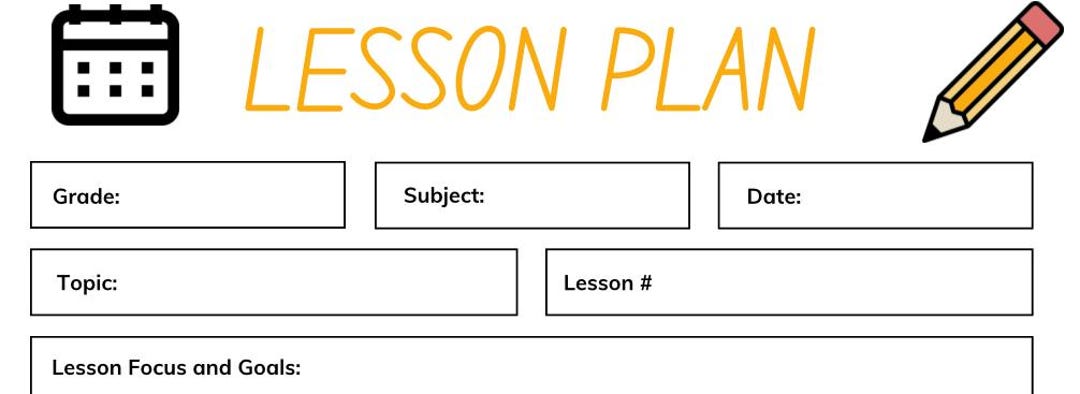 Plain Lesson Plan for Teachers - Etsy