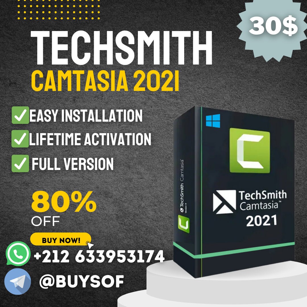 Techsmith Camtasia 2021 LIFE TIME ACTIVATION - Etsy