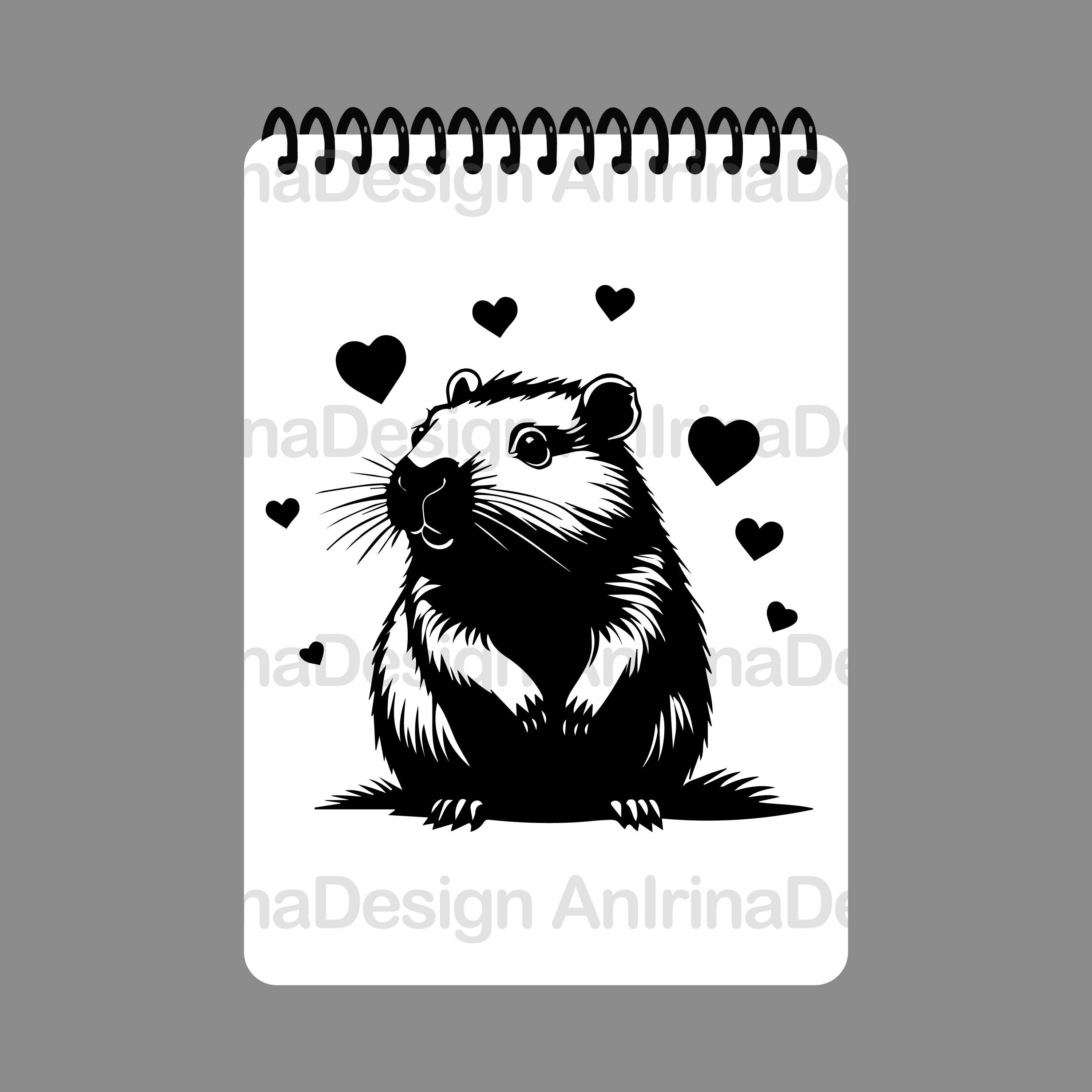 Cute Capybara Clipart, Outline Kit, Instant Download for Projects, SVG ...
