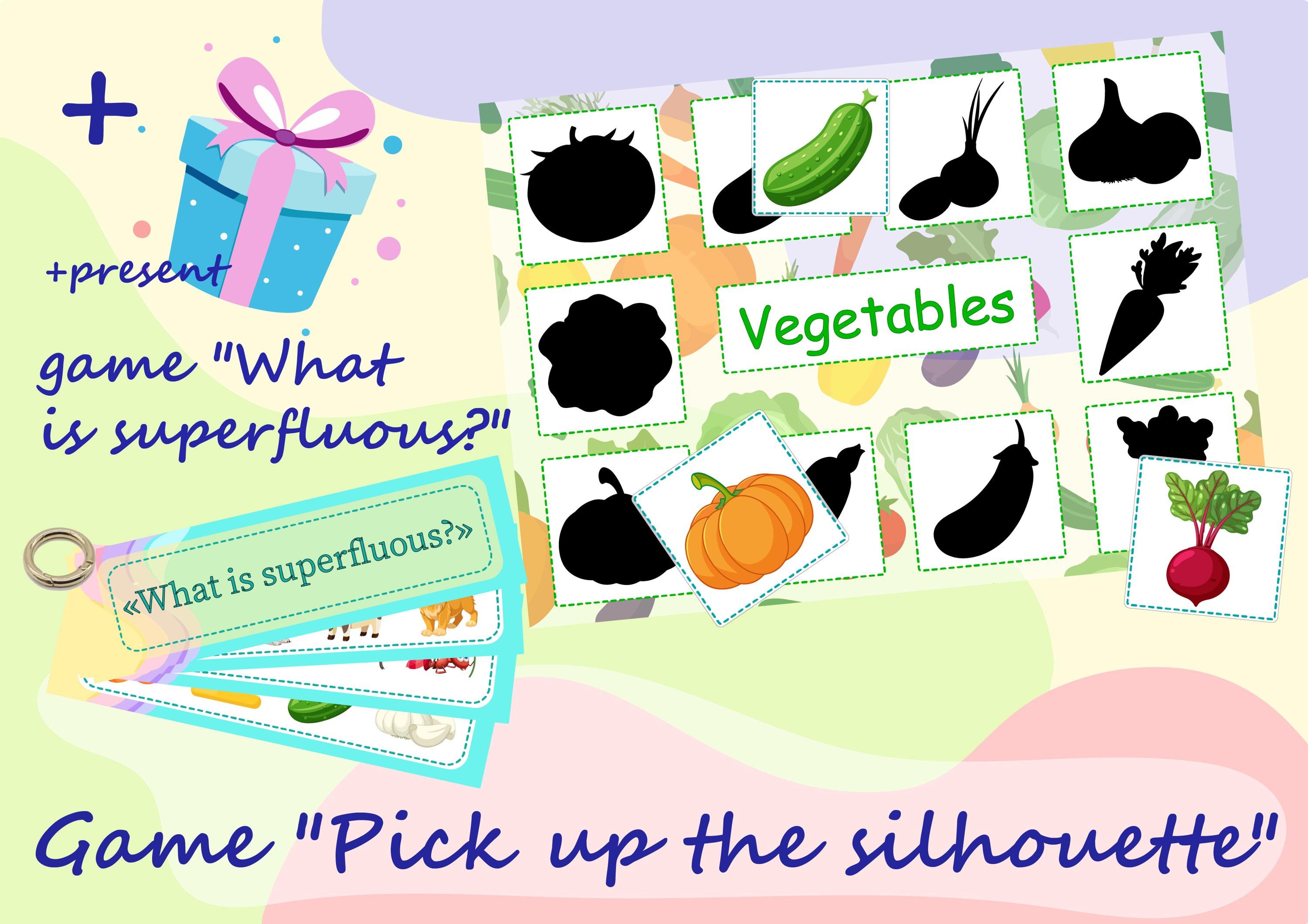 Educational Game for Children, Find the Silhouette, Find the Shadow ...