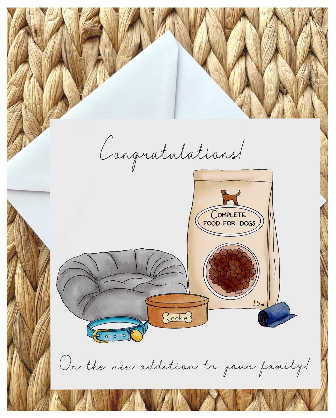 New Pet Card, Congratulations New Dog, New Puppy, New Addition to the ...