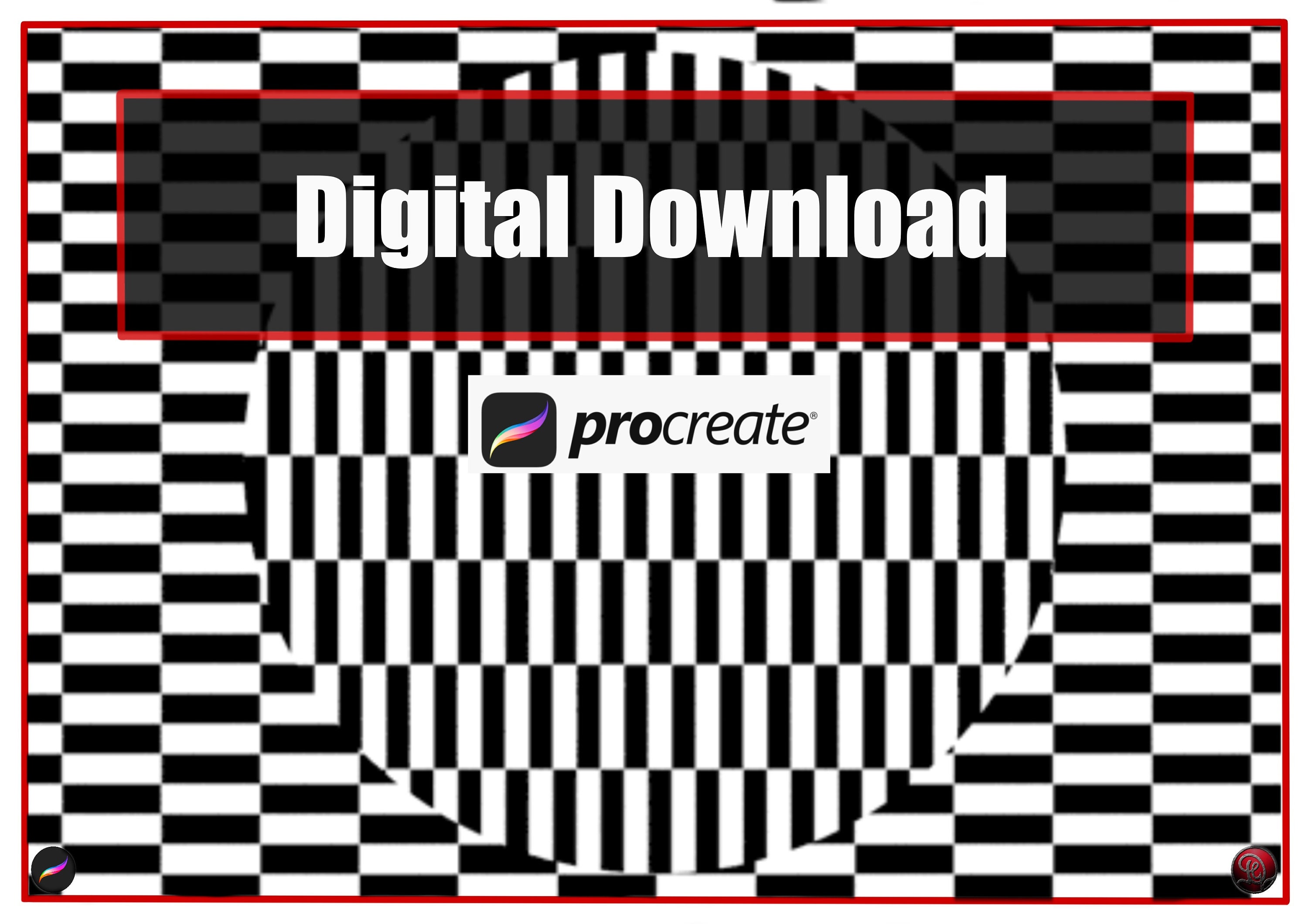 Optical Illusion Stamps for Procreate - Etsy