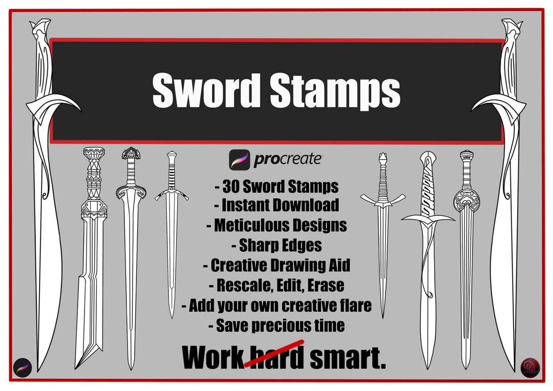 Sword Stamps for Procreate - Etsy