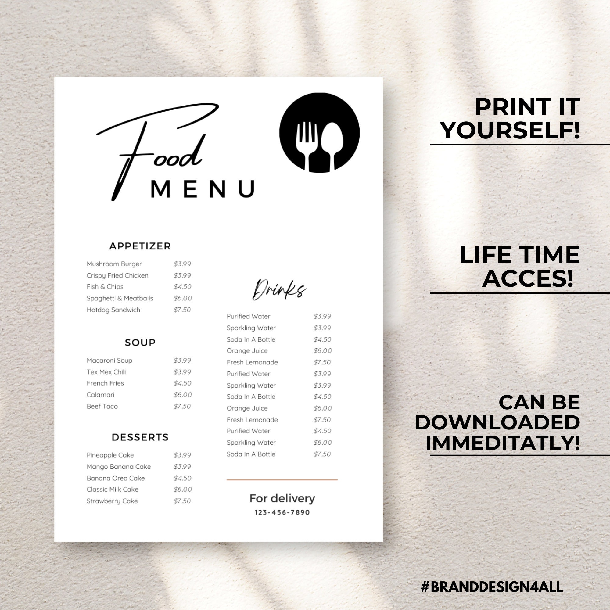 Editable Price List Template Food Menu Restaurant Menu Special Menu ...