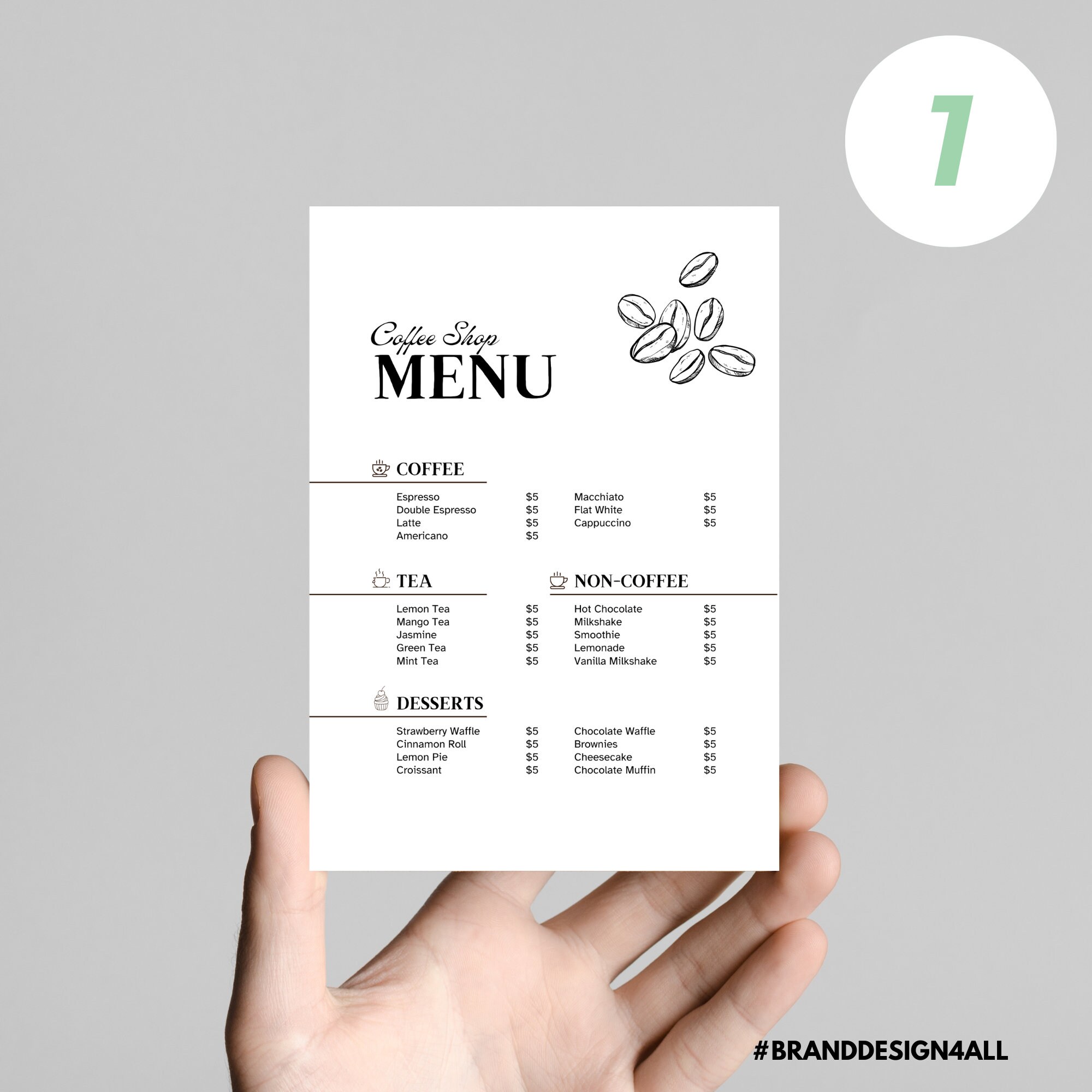 Price List Template Poster Coffee Shop | Menu Template | Easy to Edit ...