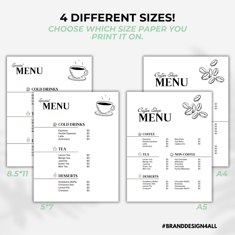 Price List Template Poster Coffee Shop | Menu Template | Easy to Edit ...