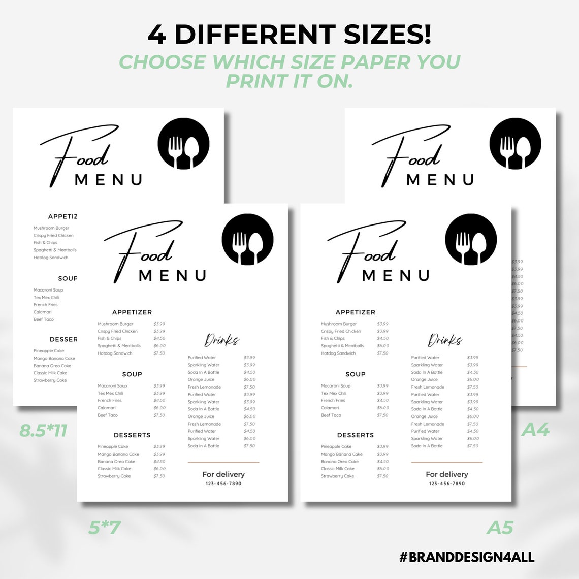 Editable Price List Template Food Menu Restaurant Menu Special Menu ...
