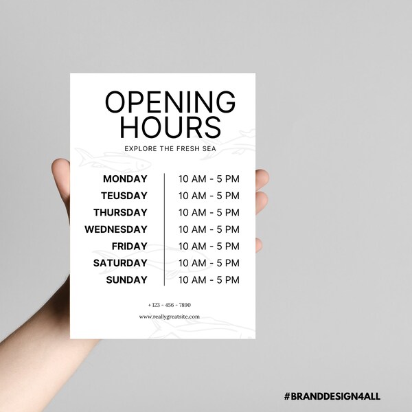 Price List Template Black Poster/flyer Small Business Branding DIY ...
