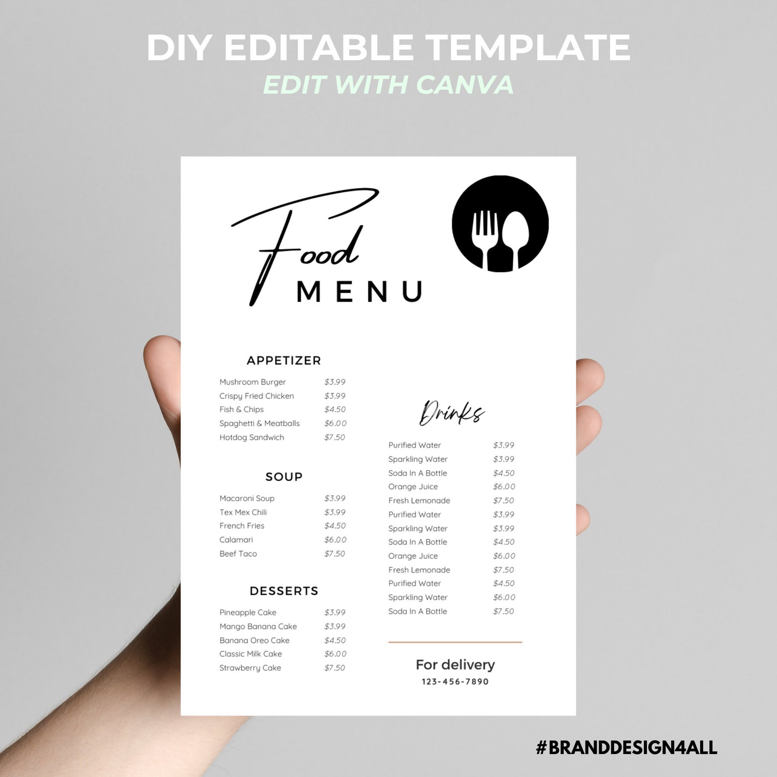 Editable Price List Template Food Menu Restaurant Menu Special Menu ...