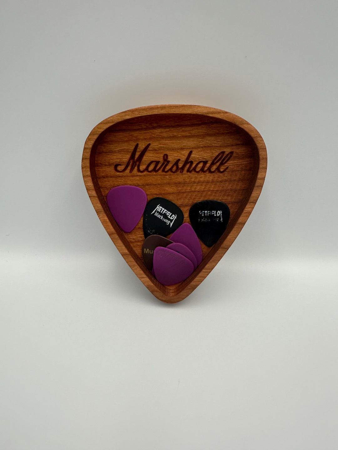 Marshall Amplification - Catch-all Guitar Pick Tray - Cherry Wood 4.25 ...