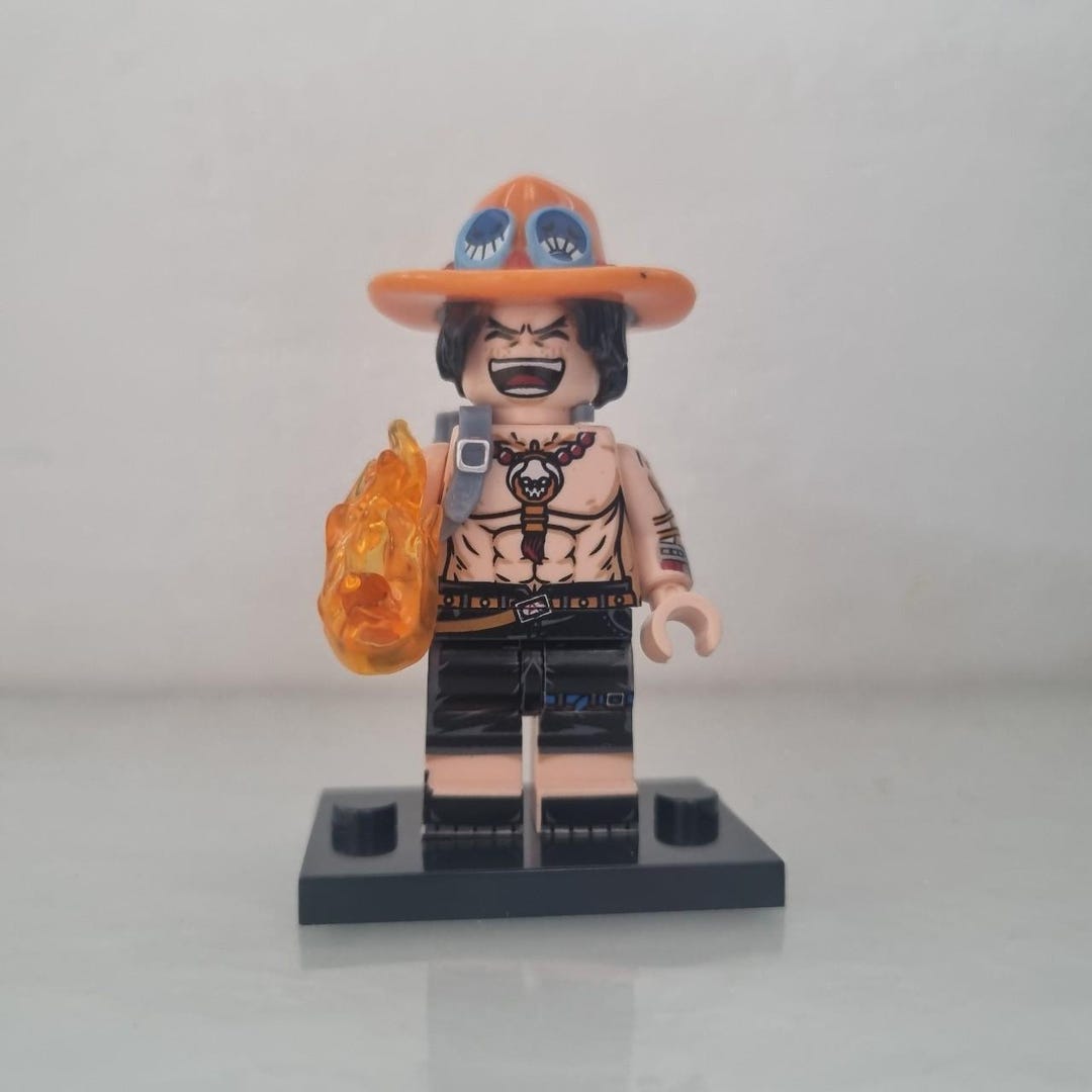 Ace One Piece Anime Lego Figure - Etsy