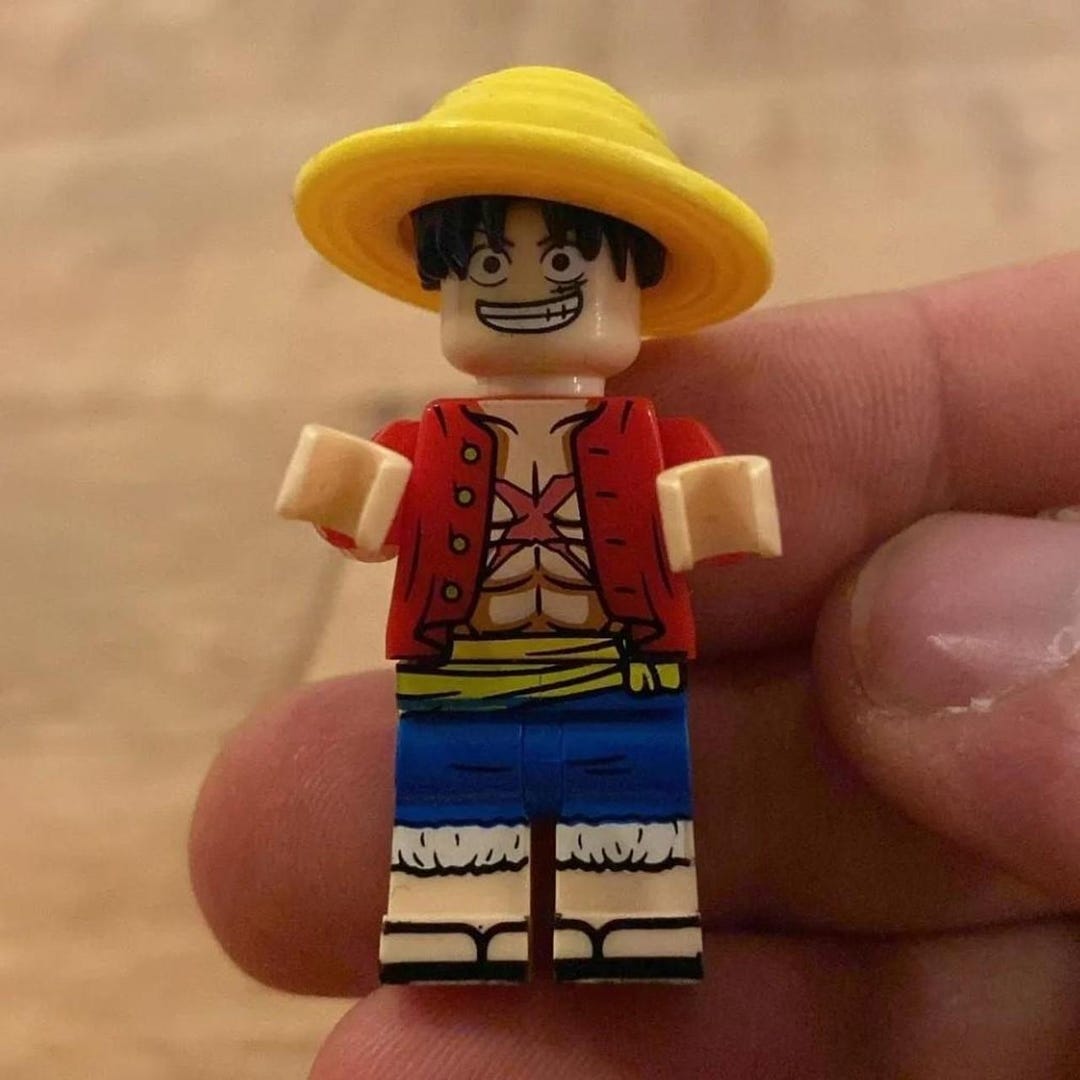 One Piece Luffy Lego Figure - Etsy UK