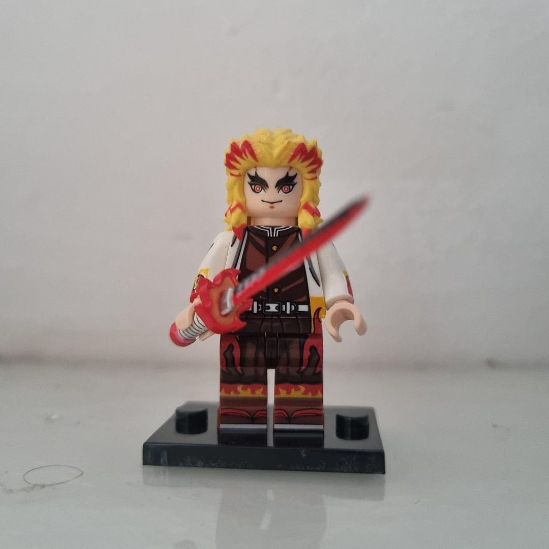Rengoku Demon Slayer Lego Inspired Minifigure - Etsy