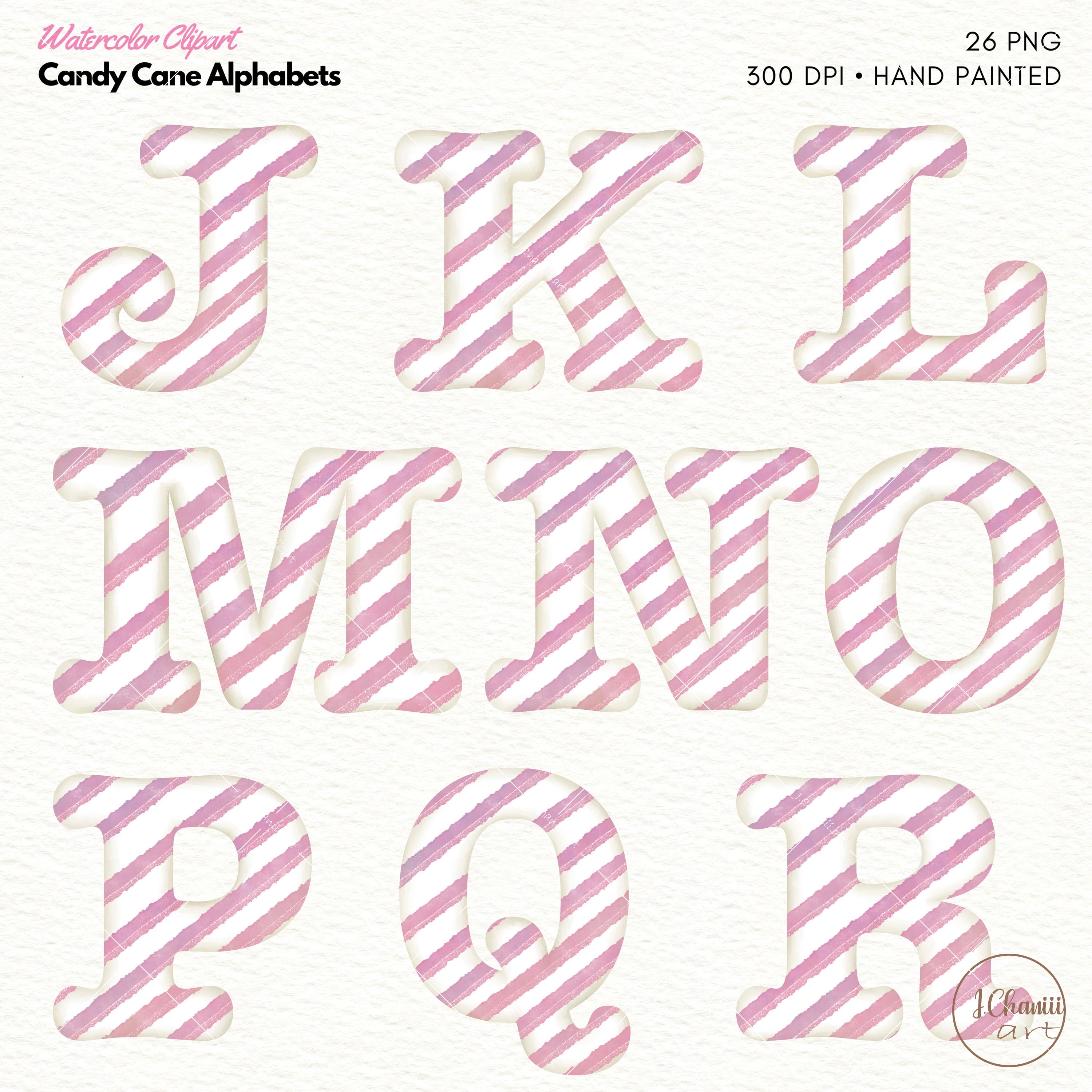 Pink Line Alphabets Clipart, Watercolor Alphabet Clipart, Sweet Letters ...
