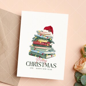 Christmas Books Clipart, Watercolor Christmas Bookish PNG, Cozy Readers ...