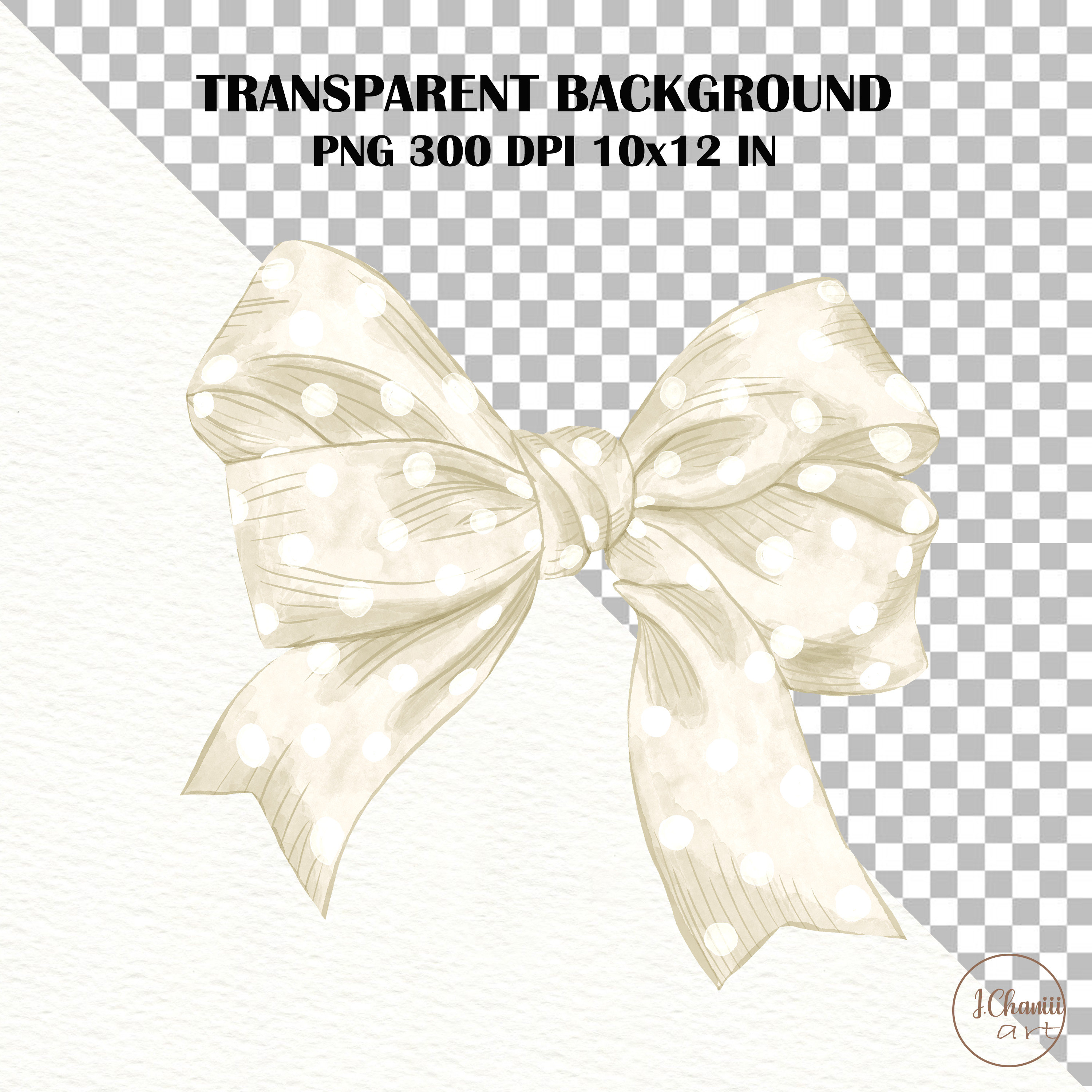 Watercolor Beige Bows Clipart, Watercolor Clip Art, Files Hand Painted ...