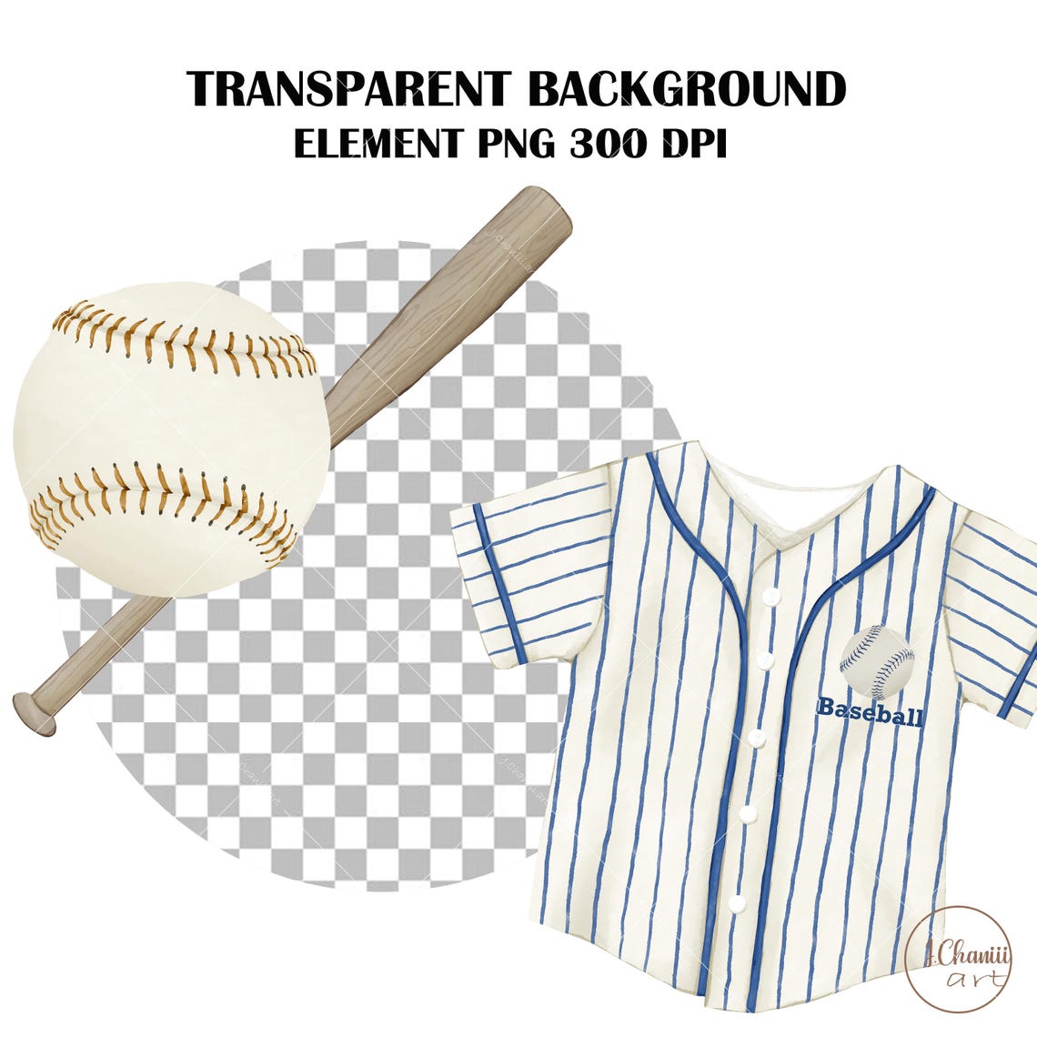 Blue Baseball Watercolor Clipart: Sports Illustrations (PNG Files) - Etsy