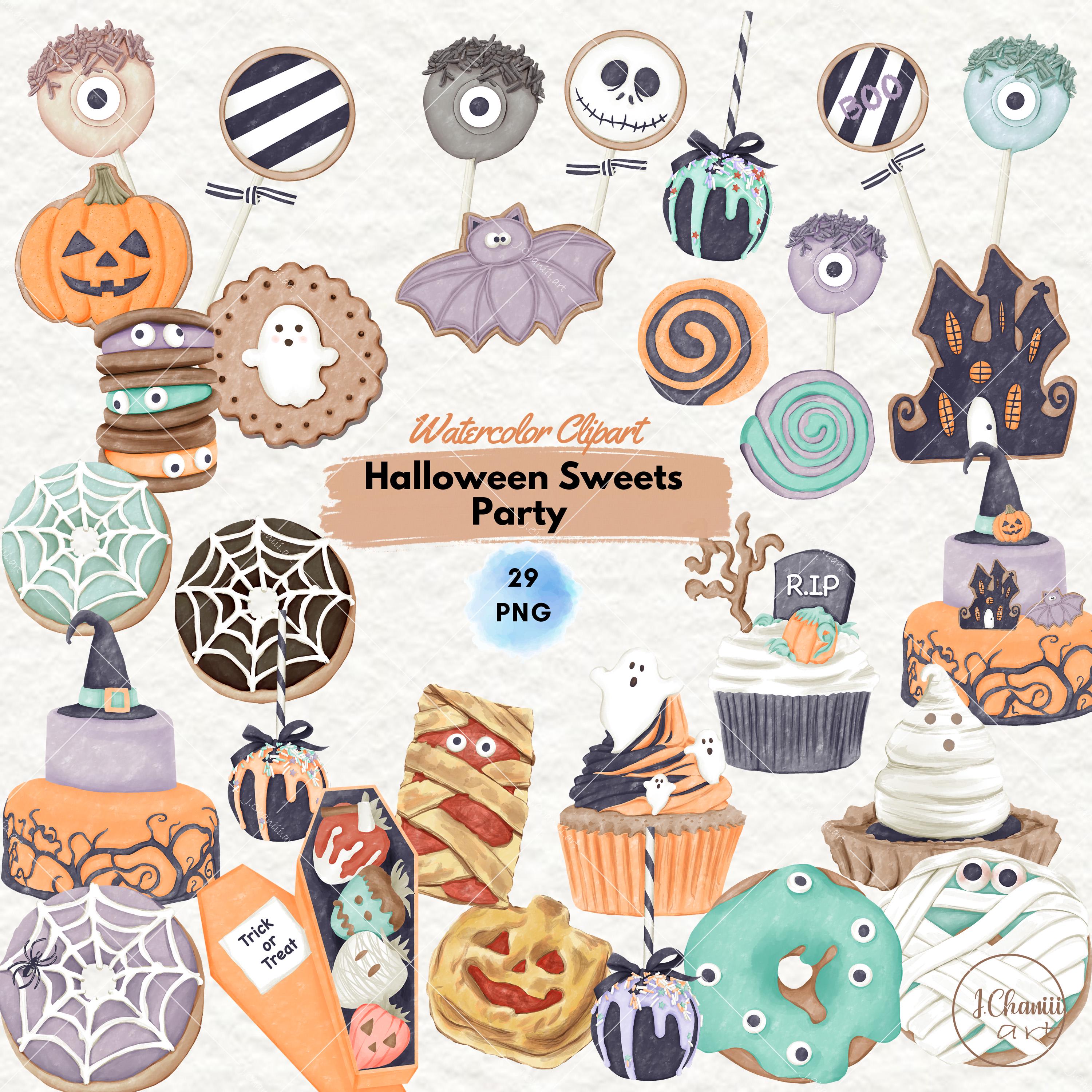 6 Bundle Pack, Watercolor Fall Clipart, Halloween Clipart, Cozy Autumn ...