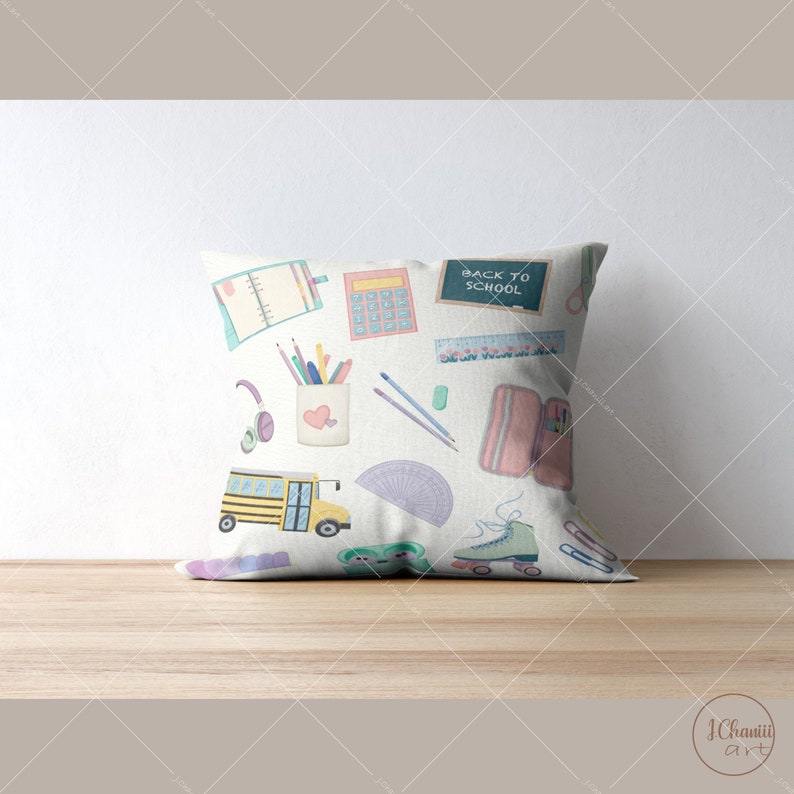 Back to School Clipart, Watercolor School Teacher Clipart, School ...