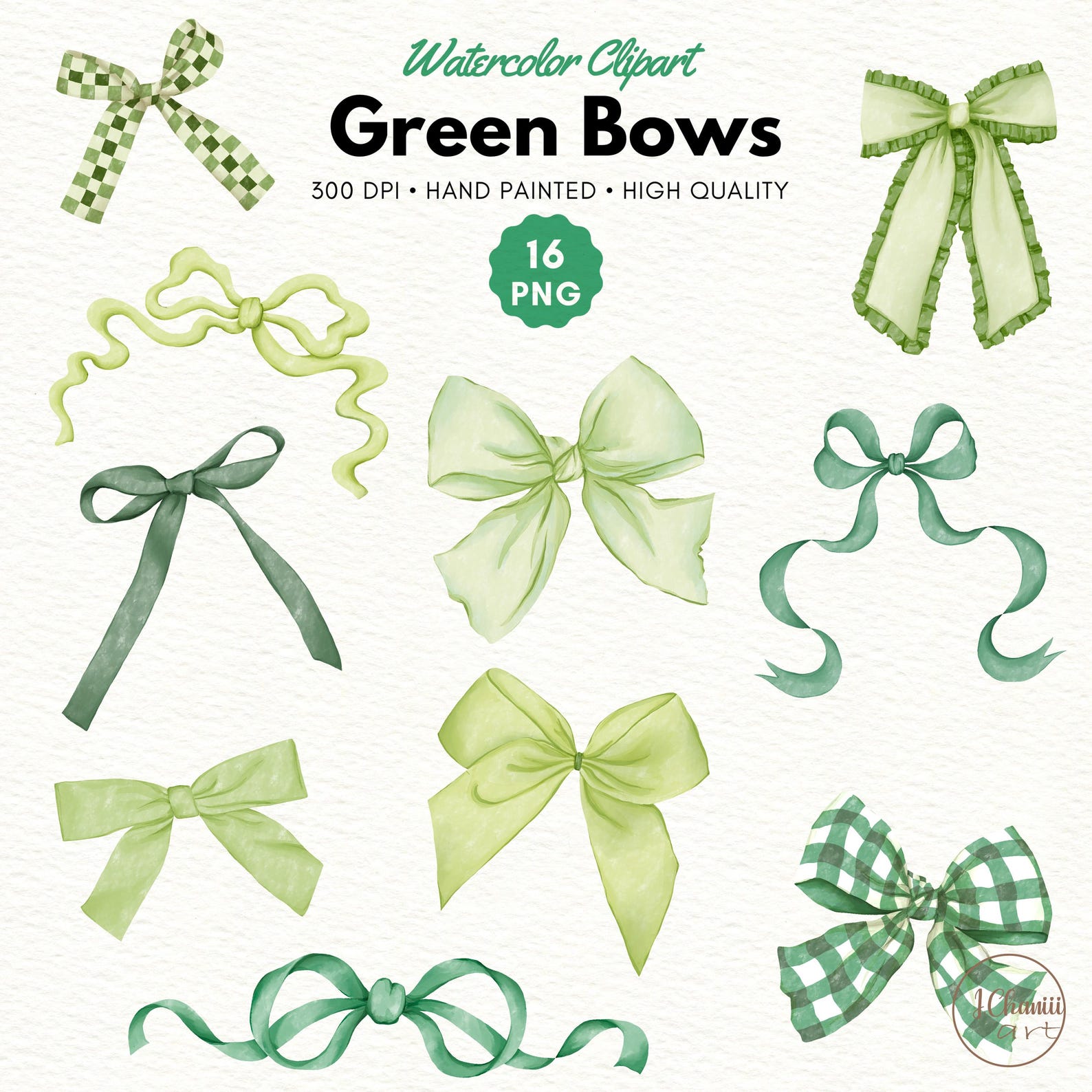 Watercolor Green Bow Clip Art, Green Bows Clipart, Green Ribbon, St ...