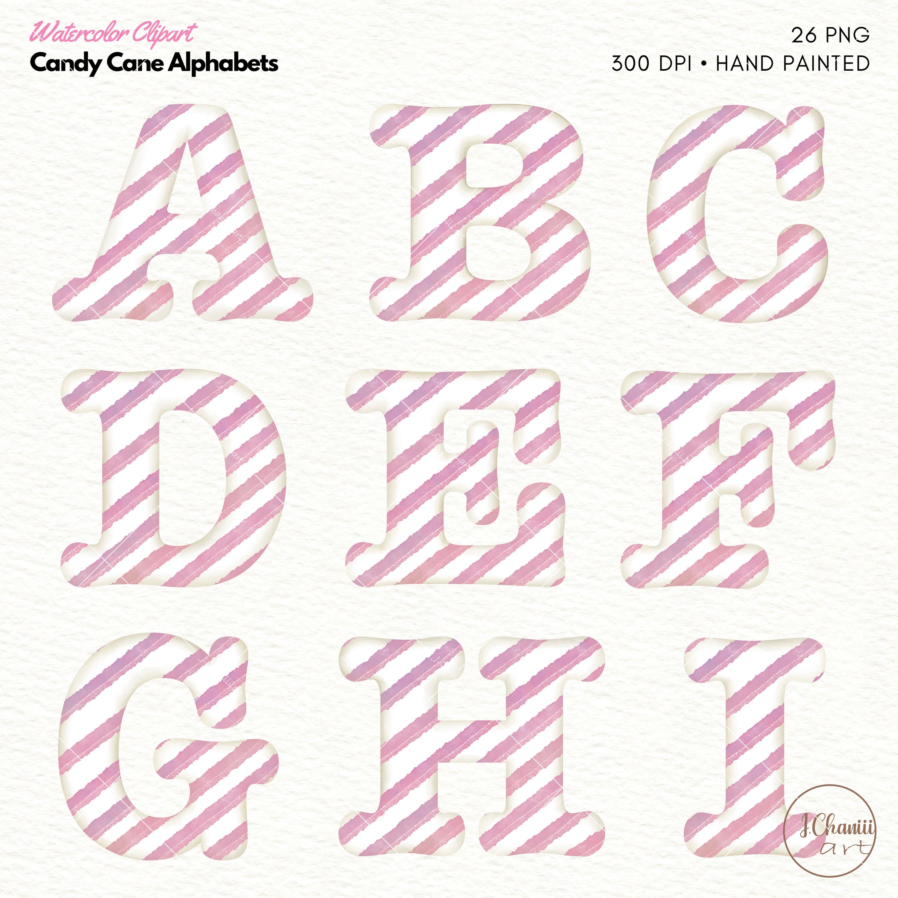 Pink Line Alphabets Clipart, Watercolor Alphabet Clipart, Sweet Letters ...
