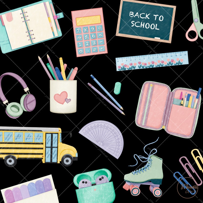 Back to School Clipart, Watercolor School Teacher Clipart, School ...
