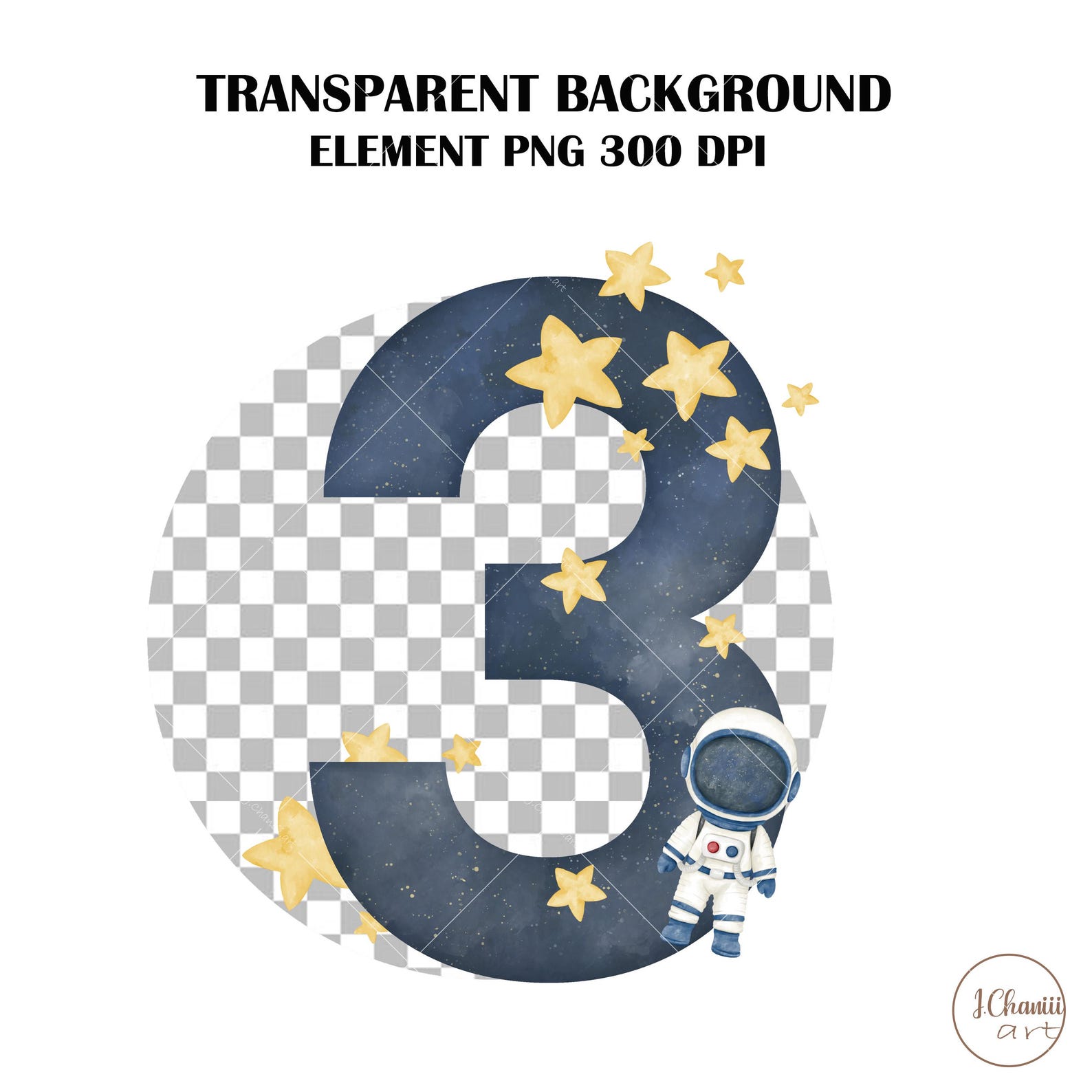 Watercolor Space Numbers Clipart: 0-9 PNG (commercial Use) - Etsy