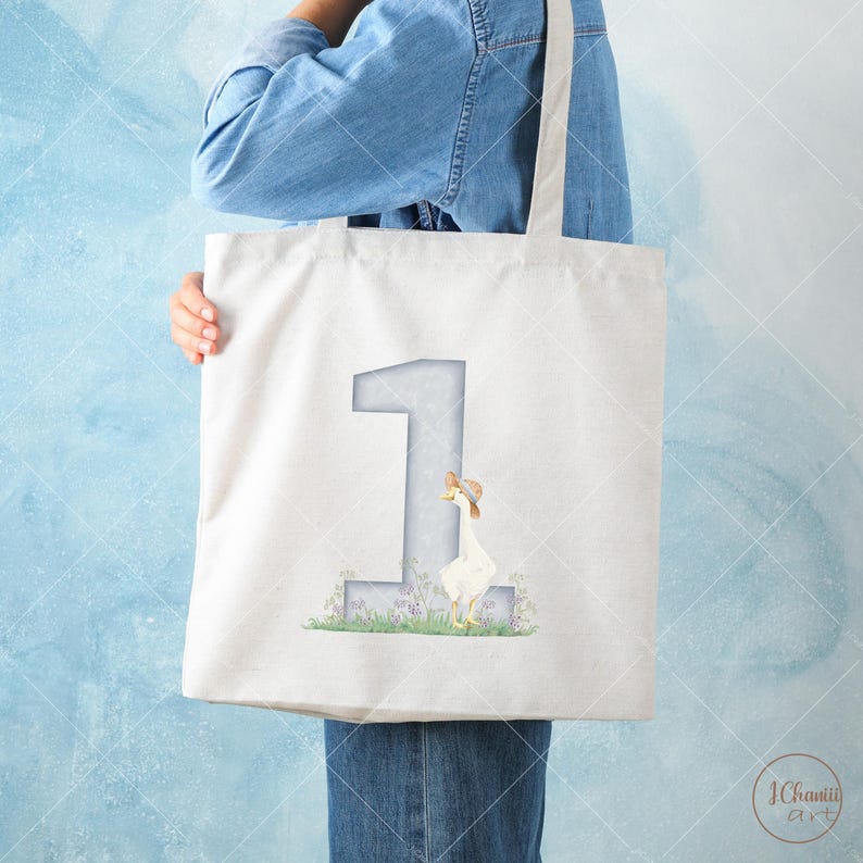 Happy Goose Numbers Clipart, Watercolor Silly Goose Numbers Clip Art, 0 ...