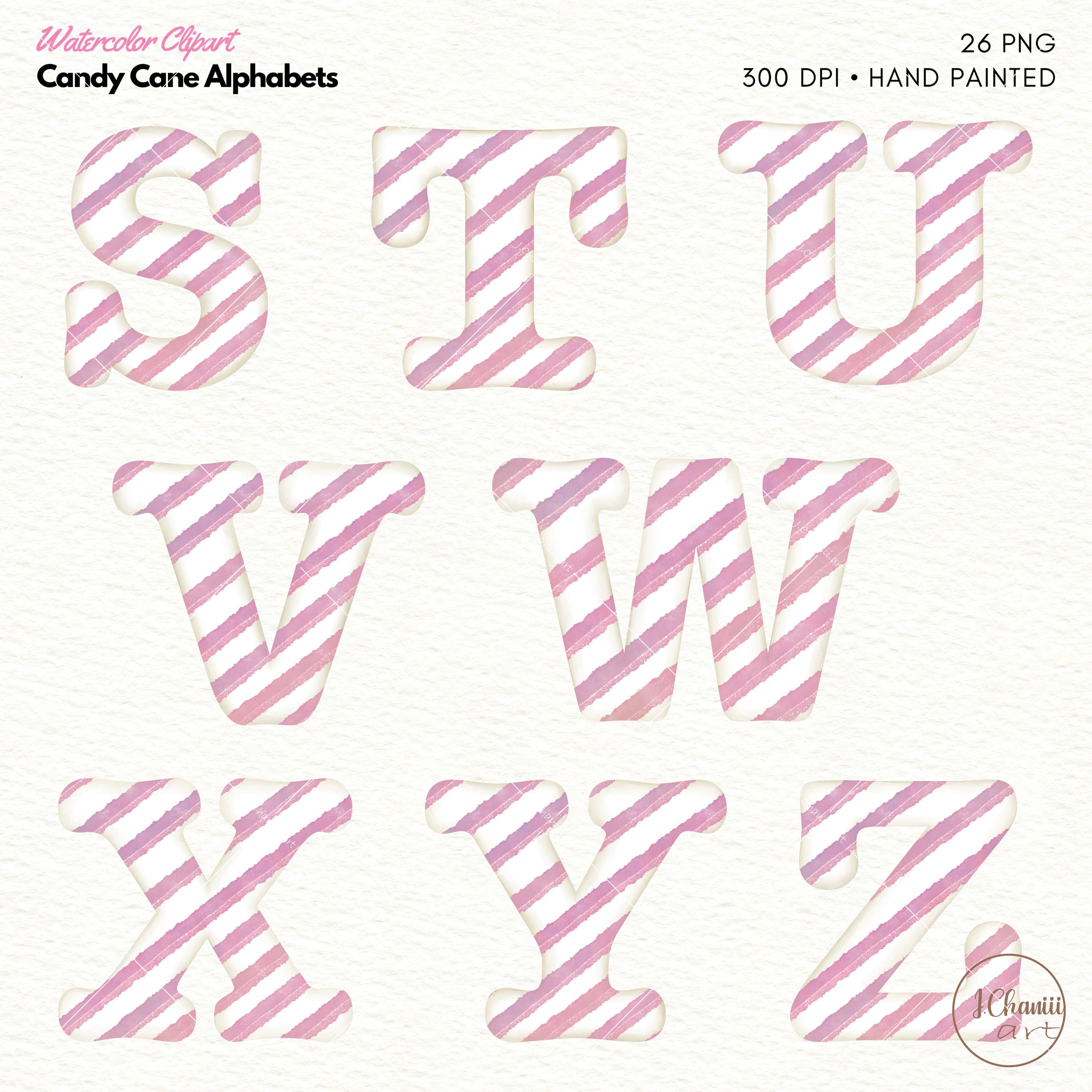 Pink Line Alphabets Clipart, Watercolor Alphabet Clipart, Sweet Letters ...